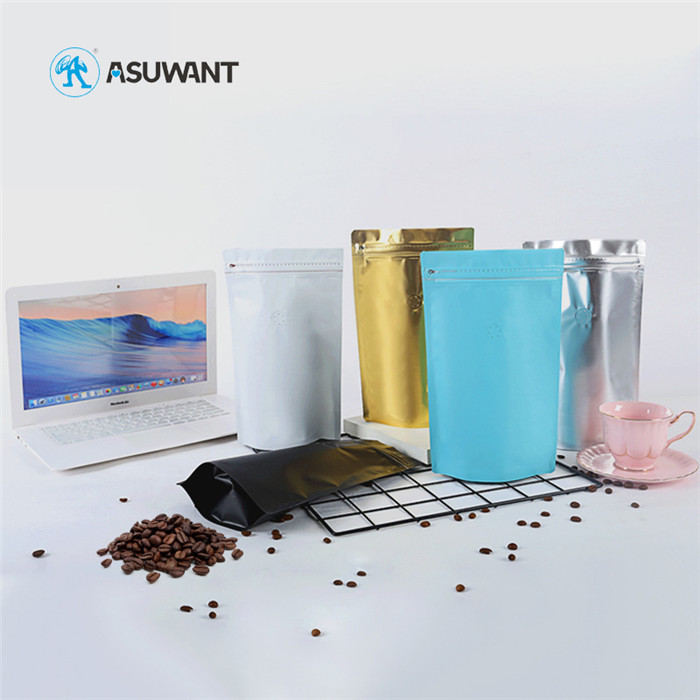 Custom Resealable Coffee Bean Stand Up Pouches Tea Bag Edible Food Dry ...