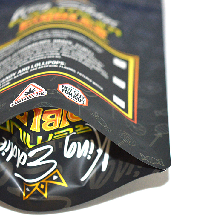 Cannabis Dispensary Packaging Matte Black Stand up Pouch Aluminum Foil ...